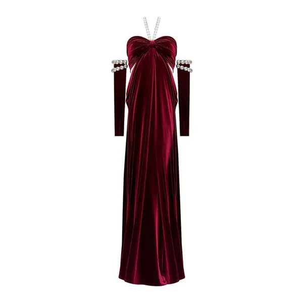 NUR KARAATA Royal Ancestry Dress - Red