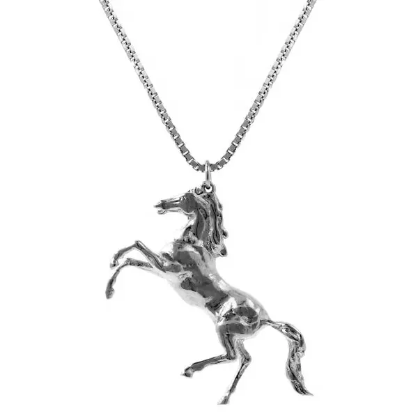 LEE RENEE Horse Necklace - Silver