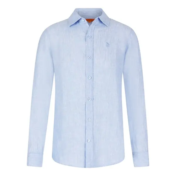 MAISON TANGERINE Sea Linen Shirt For - Blue