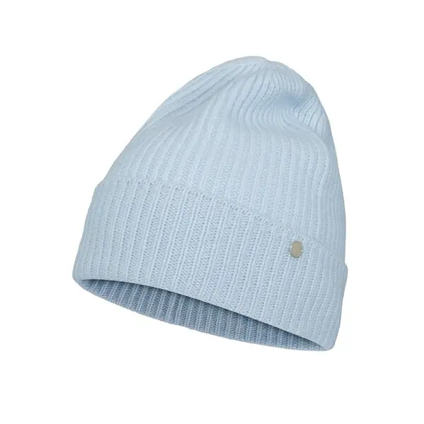 TIRILLM Holly Rib Knitted Cashmere Beanie, Light - Blue