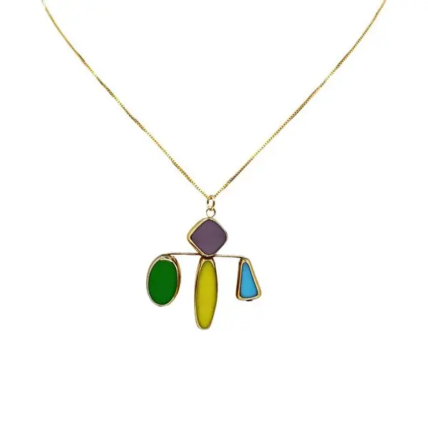 ARACHELI STUDIO The Form Necklace In Bright Opaque - Yellow