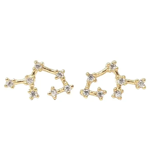 HARFI Sagittarius Star Sign Constellation Astrology Tiny Earrings - Gold