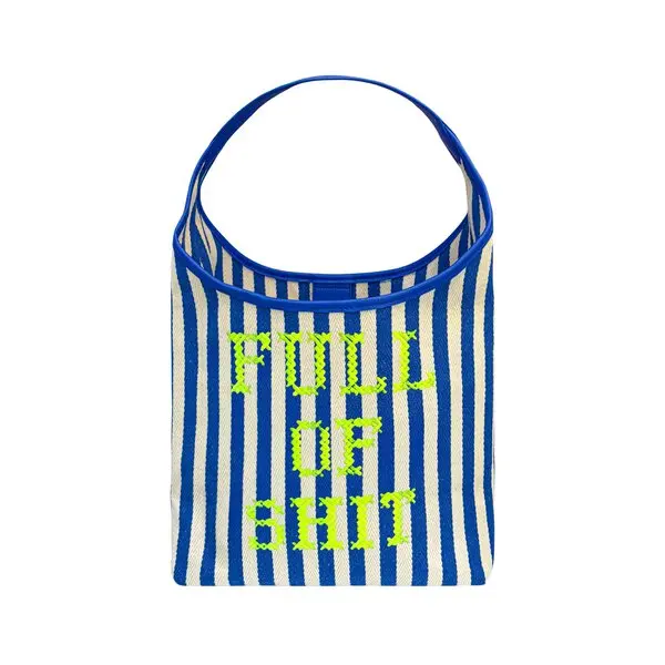 LILLY LOVES Canvas Full Of Shit Bag - Blue