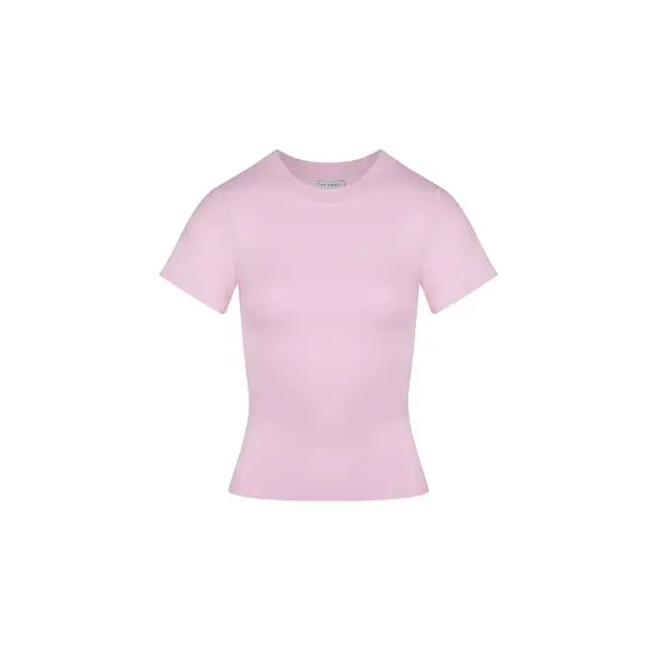 THE KOOZY Margot T-shirt ¾ Sleeve In Pima Cotton In Morning Rose - Pink