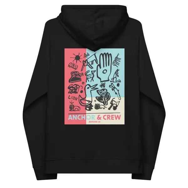 ANCHOR & CREW One Moon Safari Editions Organic Cotton Hoodie - Black