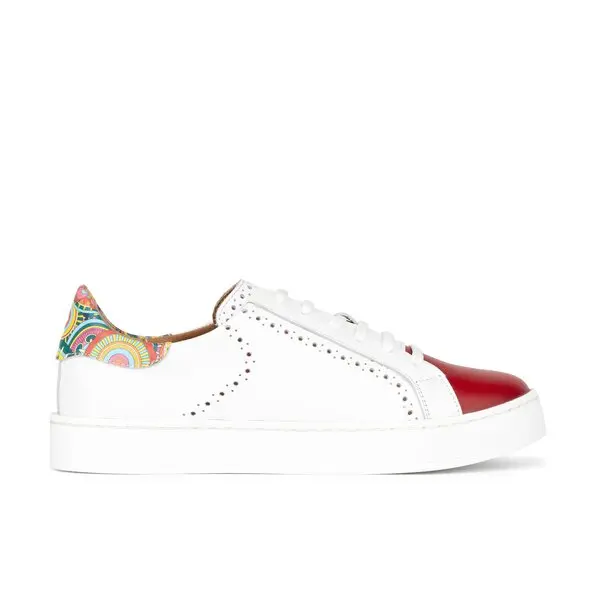 EMBASSY LONDON USA Serena Red & Signature Print - White