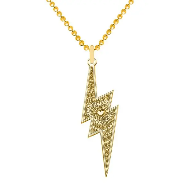 CARTERGORE Small 9ct 375 Lightning Bolt Necklace - Gold