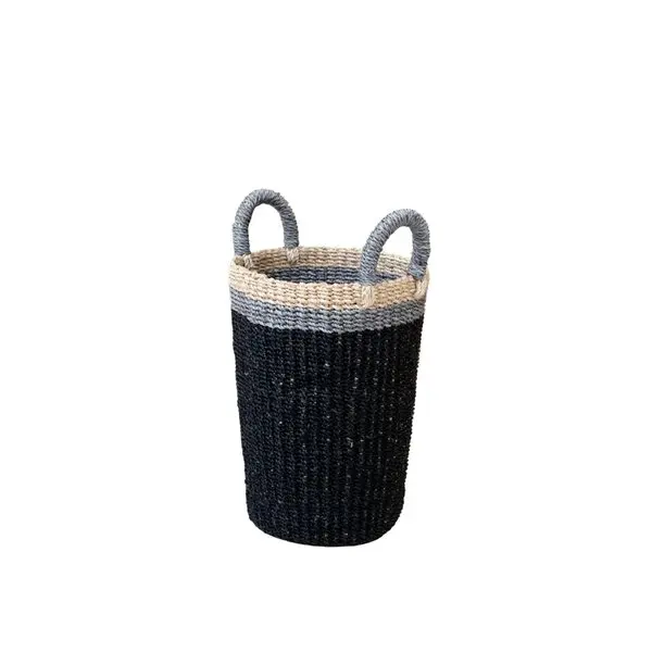 Likhâ Handwoven Vase Basket - Black