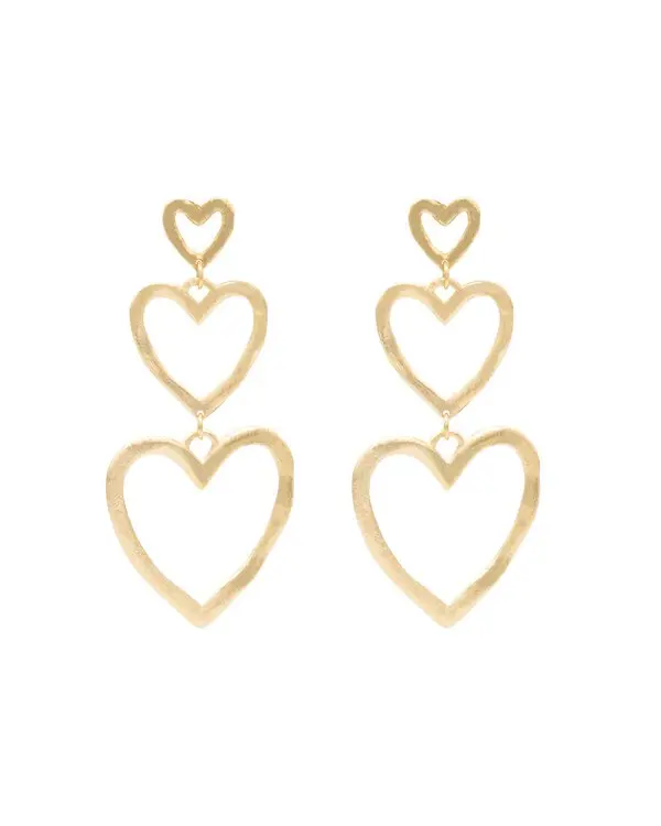 MARCIA MORAN Ibisa Open Heart Earrings - Gold