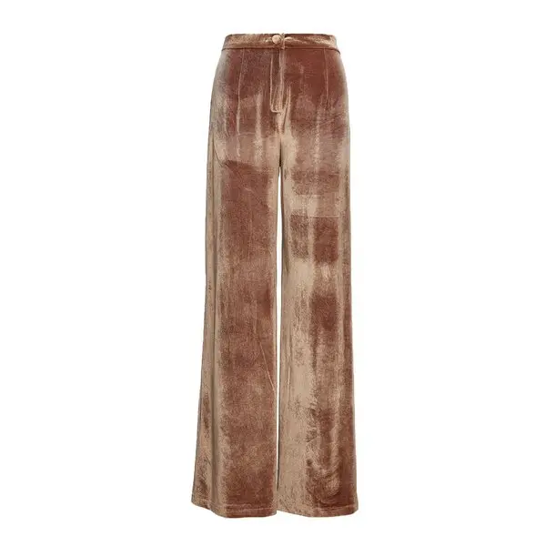 BLUZAT Straight Trousers - Brown