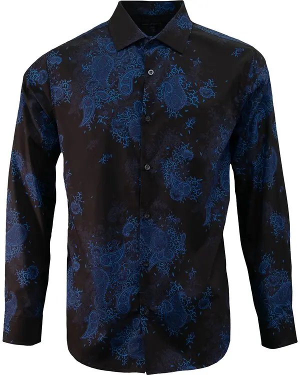 LORDS OF HARLECH Nigel Campania Floral Shirt - Black