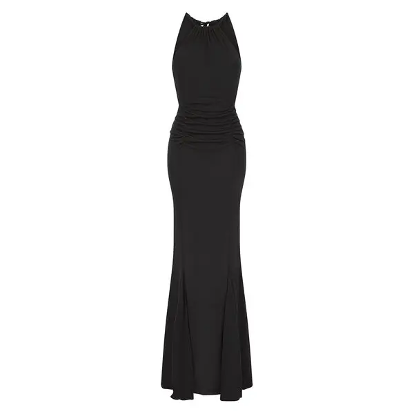 CELESTINE & MAE Plume Maxi Dress In Navsoul - Black