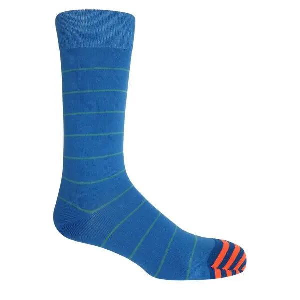 PEPER HAROW - MADE IN ENGLAND Thin Stripe Socks - Blue