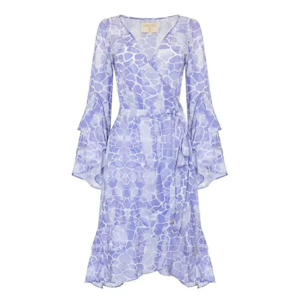 SOPHIA ALEXIA Lilac Pebbles Mini Riviera Wrap Dress - Purple