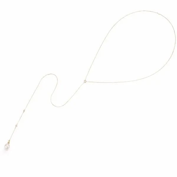 ATELIER PETITES PIERRES Back Chain Back Necklace - Gold