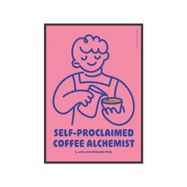 ANCHOR & CREW Gustatory Coffee Alchemist Matte Art Print - Brown