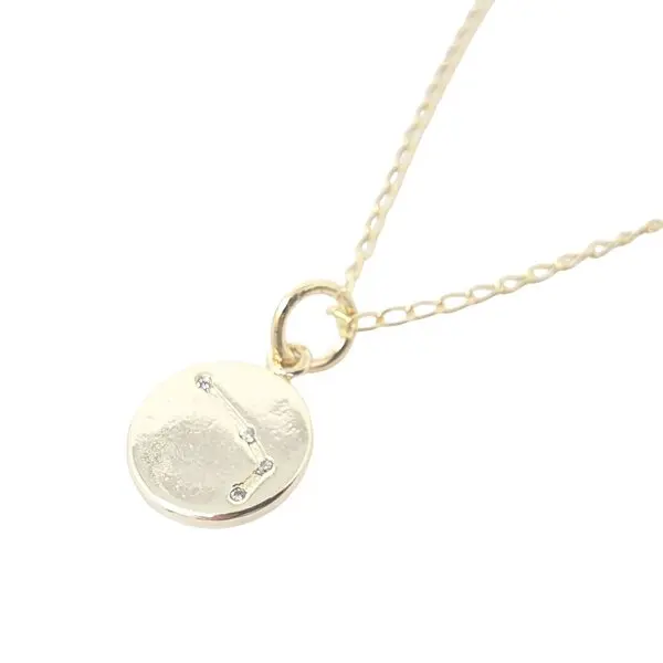 HARFI Aries Plated Constellation Star Map Pendant Charm Necklace - Gold