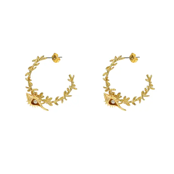 Pat’s Jewelry Garden Hoops - Gold