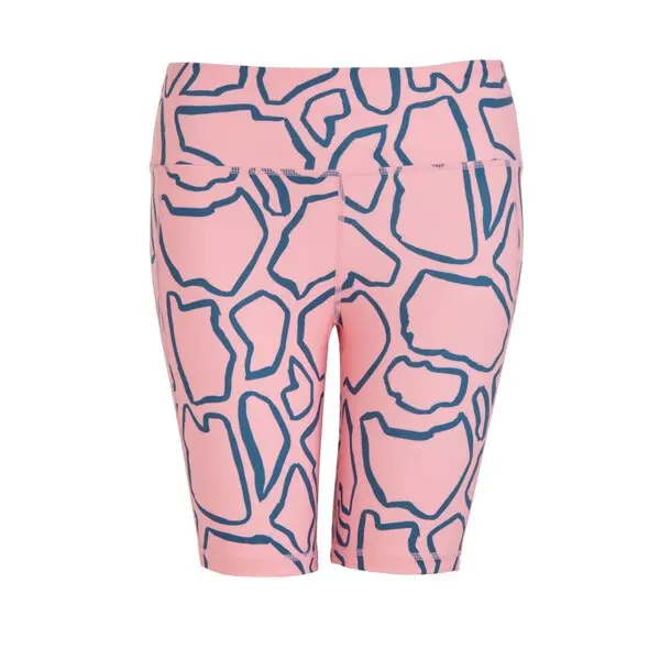 PERKY PEACH Abstract Cycling Shorts - Pink