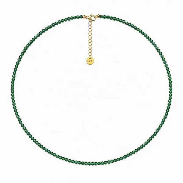 GAJÚ Fira Necklace Raw Emerald Root - Green