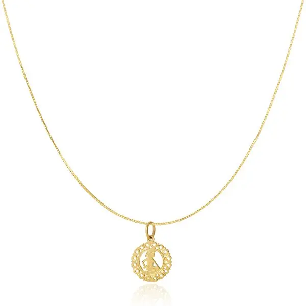 Maya Brenner Designs Zodiac Necklace Gemini - Gold