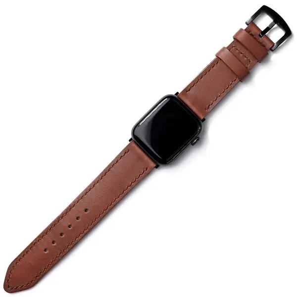 ROARCRAFT Apple Watch Ultra Custom Made Leather Watch Strap Mocha - Brown