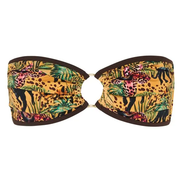 SOLEIL STATE Yellow / Brown Soleil Sauvage Bandeau Top - Yellow/brown