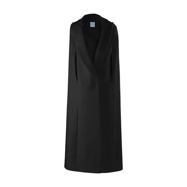 VESTIAIRE D'UN OISEAU LIBRE Cashmere Blend Cape - Black