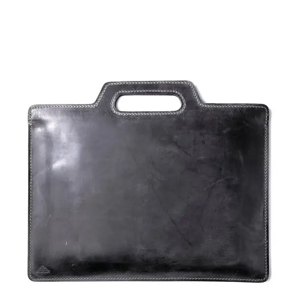ROARCRAFT Flat Design Leather Portfolio - Grey