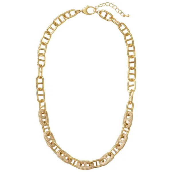 ALEXIE OF ATHENS Greco Pavé Equestrian Chain - Gold
