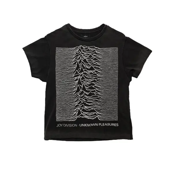 OTHER UK Joy Division Unknown Pleasures Vintage Band T-shirt Worn - Black