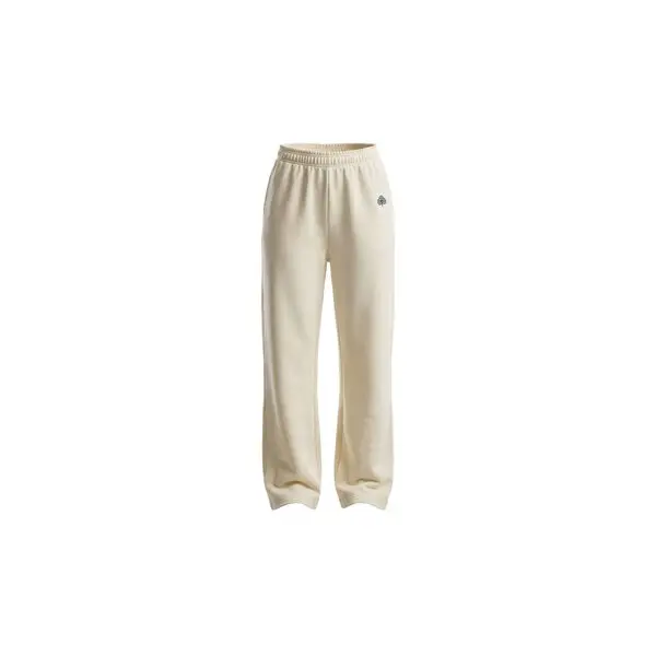 BE ATHLETICA Varsity Athletica Wide-leg Pants Off - White