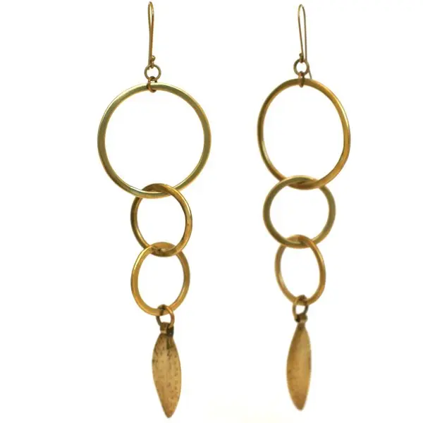 LALA SALAMA Kina Earrings - Gold