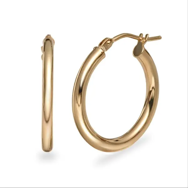 ZOHREH Large Statet Hoop Earring Pair 9k - Gold