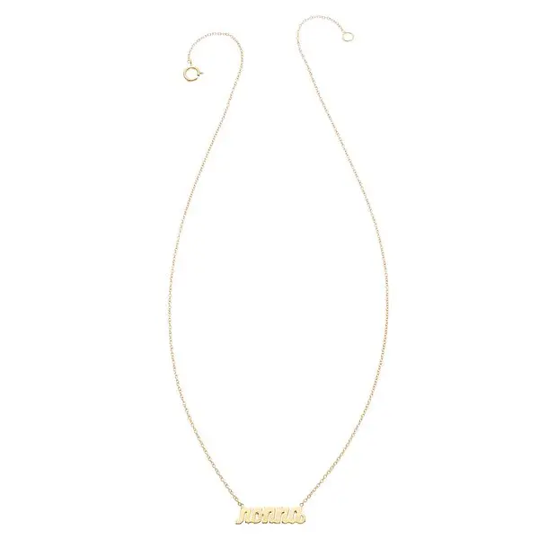 HEATHER HAWKINS Nonna Lowercase Script Fourteen Karat Yellow Grandmother Fine Jewelry Necklace - Gold