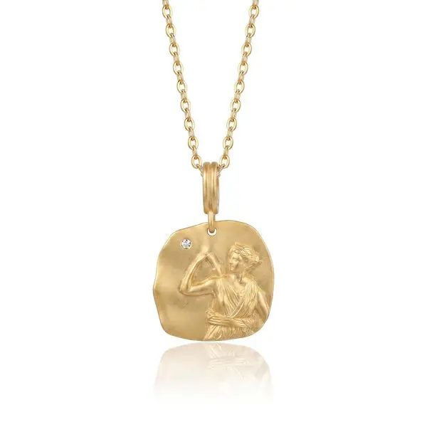 ORMIRO Artemis The Huntress Vermeil Coin Necklace - Gold