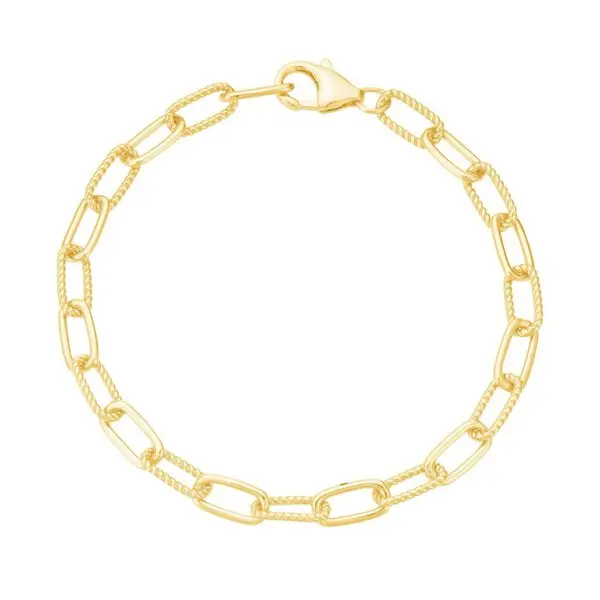 NAZZAR Twist Paperclip Chain Bracelet - Gold
