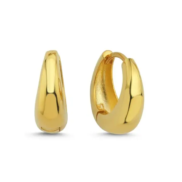 LINYA JEWELLERY Morf Mini Hoop Huggies Earrings - Gold