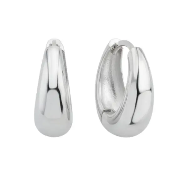 LINYA JEWELLERY Morf Mini Hoop Huggies Earrings - Silver