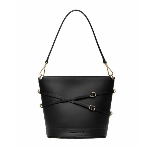 OWLISH STUDIO Glacier Vegan Leather Bucket Bag - Black