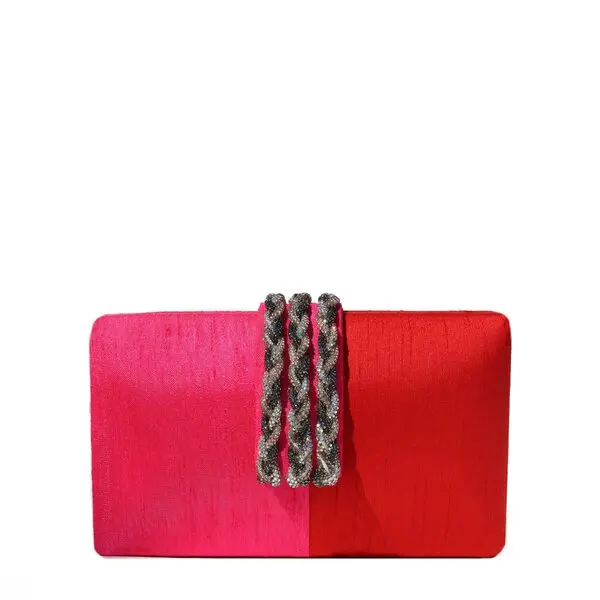 SIMITRI Red / Pink Gulaab Clutch - Red/pink