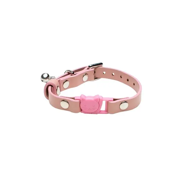 Zoë Pet Atelier Leather Cat Collar - Pink