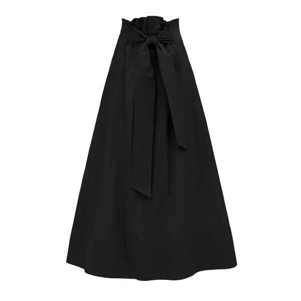 JULIA ALLERT Neutrals Casual High-waisted A-line Skirt With Belt - Black
