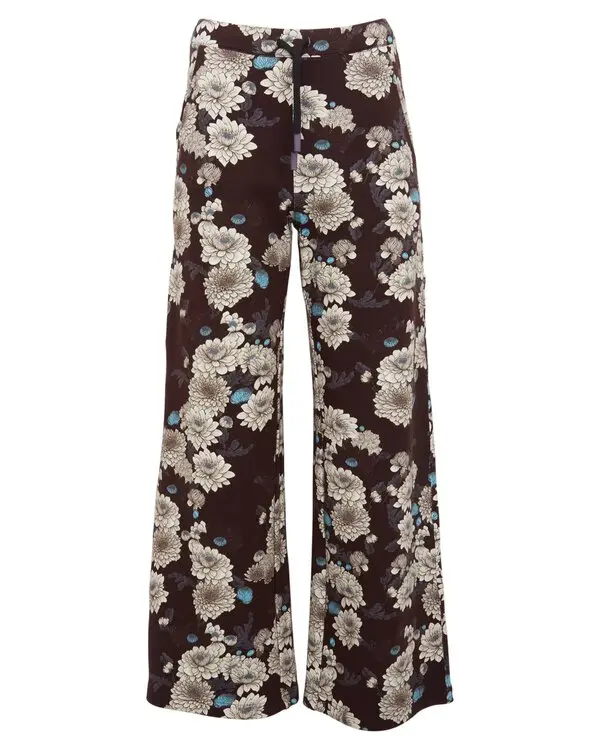 LORDS OF HARLECH Paige Serious Floral Knit Pant - Black
