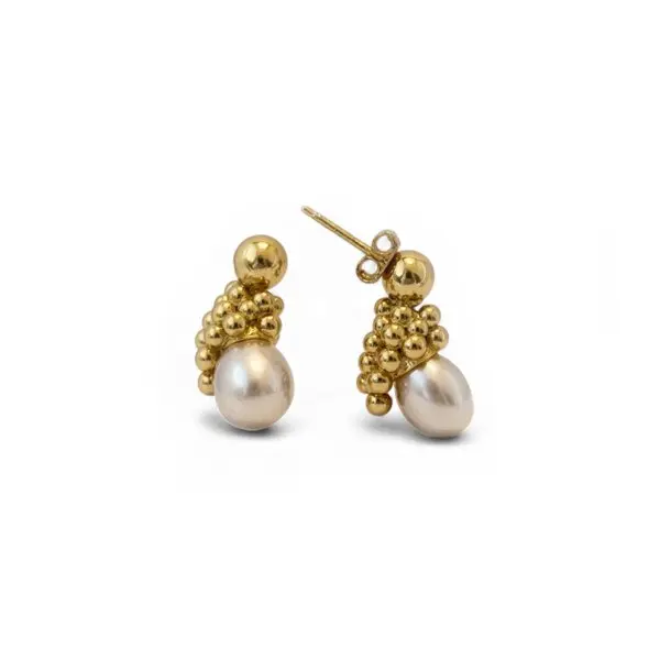 MARTINA ROZENBERG SMIRA JEWELRY Pearl Cascade Earrings - Gold