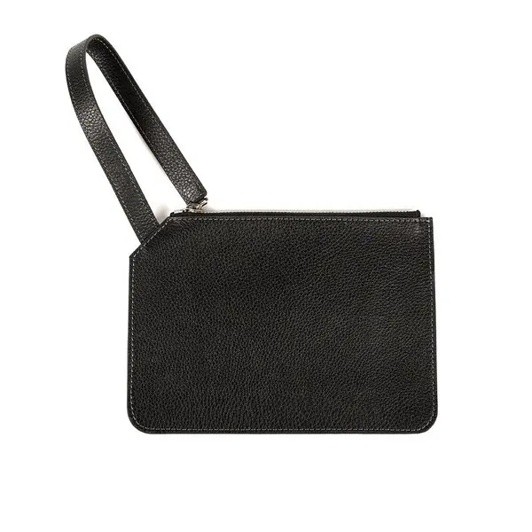 SJW BAGS LONDON Marissa Leather Clutch/wristlet - Black