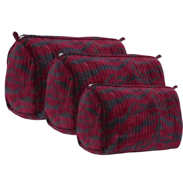 CYC The Tiger Velvet Three Piece Travel Set - Red