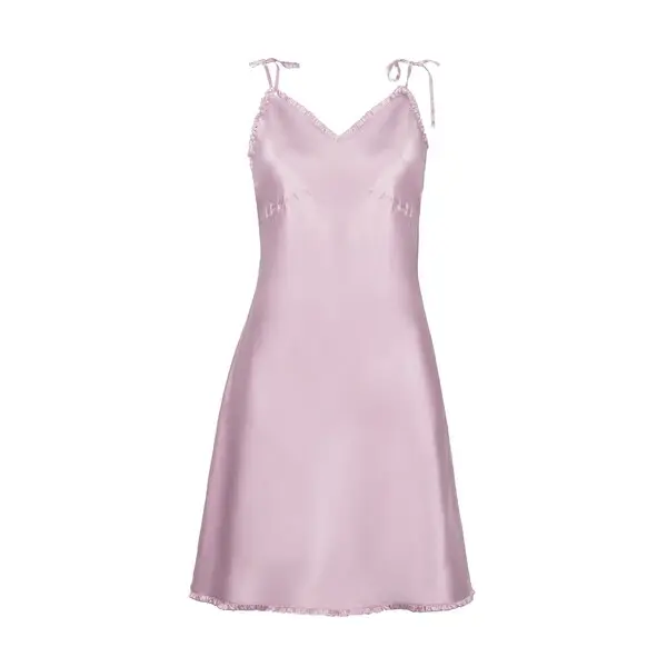 SASHA LA MER Giselle Silk Slip Dress, Color Bubblegum - Pink