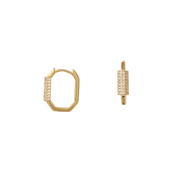 ALEXIE OF ATHENS Pavé Hinge Hoop - Gold