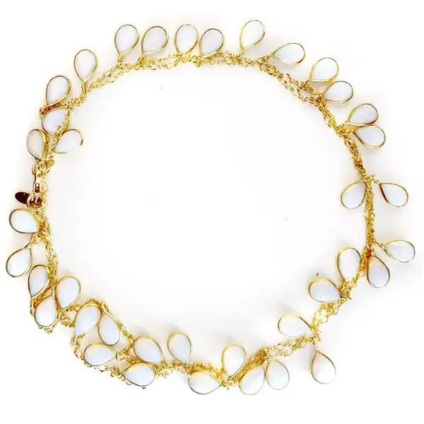 Persia Donà Jewelry Opal Drops Necklace - Gold